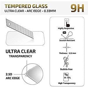NEW'C 3 Pack Designed for Xiaomi Mi 9T, Mi 9T Pro Screen Protector Tempered Glass, Case Friendly Anti Scratch Bubble Free Ultra Resistant