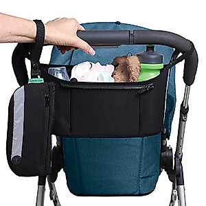 Little Chicks Universal Stroller Organizer Bag, Detachable Wristlet & Reflective Panel - Model CK098