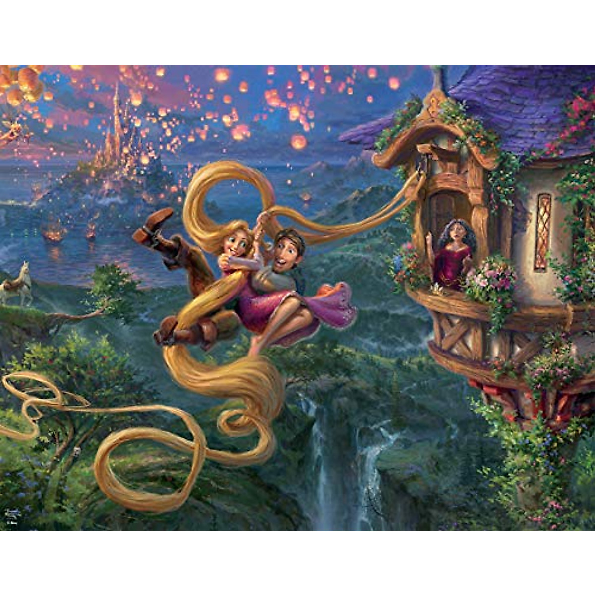 Ceaco - 4 in 1 Multipack - Thomas Kinkade - Disney Dreams Collection - Tangled, Sleeping Beauty, Peter Pan, & Mickey and Minnie - (4) 500 Piece Jigsaw Puzzles