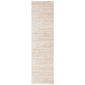 SAFAVIEH Vision Collection Runner Rug - 2'2" x 12', Creme, Modern Ombre Tonal Chic Design, Non-Shedding & Easy Care, Ideal for High Traffic Areas in Living Room, Bedroom (VSN606F)