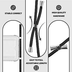 Jaorty Crossbody Wallet Phone Case for iPhone XR with Card Holder,Cute Clear TPU Soft Case with Adjustable Nylon Neck Lanyard Strap iPhone XR Shockproof Protective Case for Womem & Men-Crystal Clear