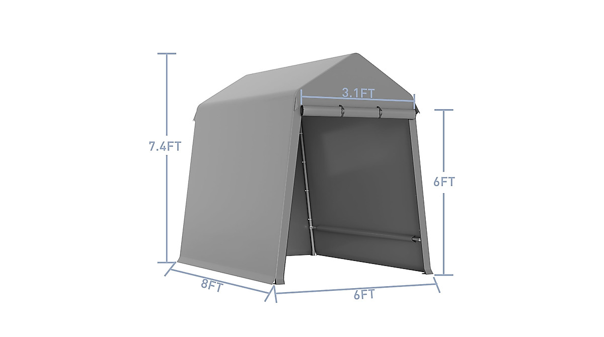 7x12 FT Outdoor Storage Tent - Waterproof & Durable