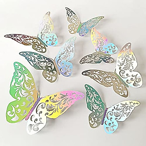 36PCS 3D Butterfly Wall Stickers Mural Stickers 2021 Newest Style, Premium Butterfly Cake Decoration Butterfly Wall Decor Garland Decor Balloon Decor Party Decals For Baby Shower Birthday Kids Girls