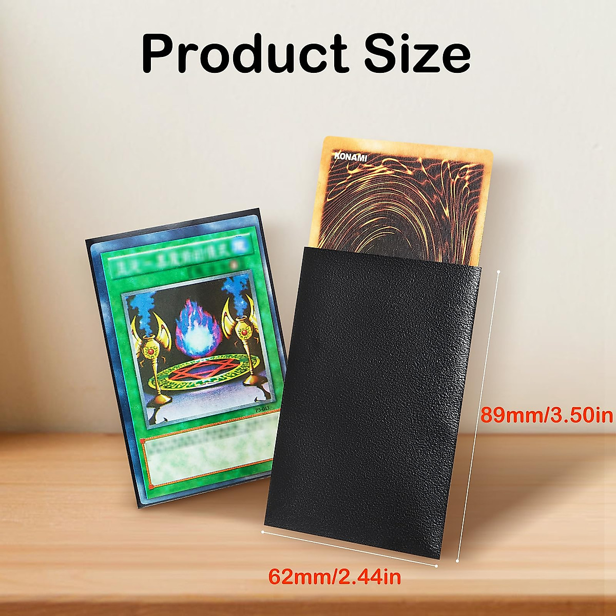 1000 Counts Card Sleeves for Trading Cards, FOTEEMO Yu-gi-oh Card Sleeve Japanese Small Card Sleeves Card Protector Sleeves Protect Your Japanese Sized Trading Cards Never Tear (62 * 89mm)
