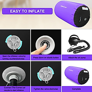 VOFiTNY Gymnastics Air Roller 4ft L x 2.5ft D for tumbling training for Home/Gym