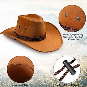 Zhanmai 12 Pcs Cowboy Hat and Bandana Cowboy Cowgirl Hats Bulk Western Party Costume Halloween Accessory(Mixed Color)