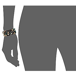 Robert Lee Morris Femme Petal Patina Mixed Metal Bead Multi-Row Toggle Bracelet