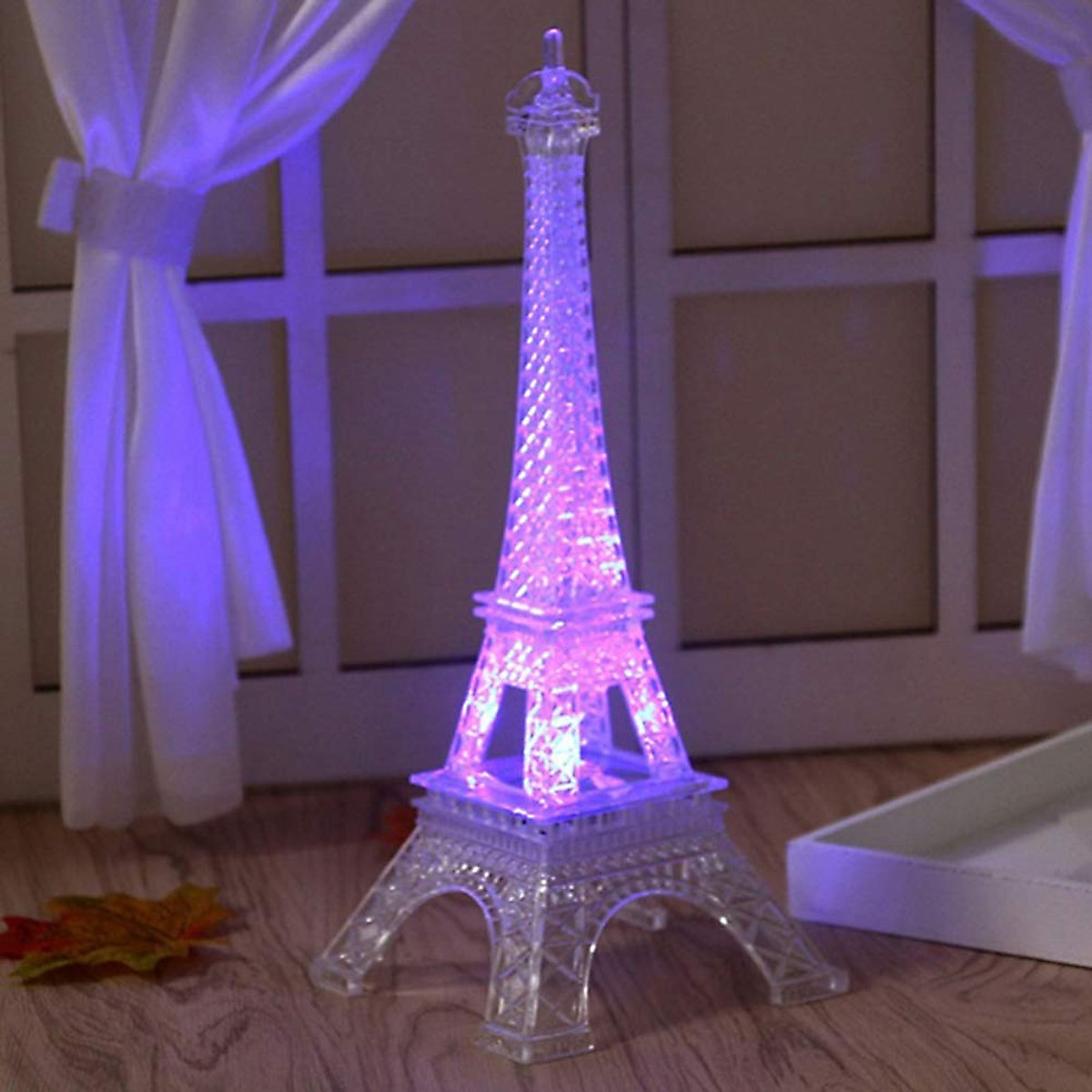 NUOBESTY 2pcs Eiffel Tower Night Lights LED Table Lamps RGB Color Changing Lamps Eiffel Tower Ornaments for Living Room Bedroom Nursery Room 136cm