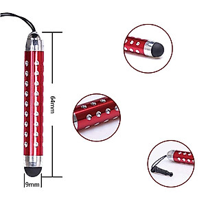 IC ICLOVER 10PCS Bling Retractable Stylus Pens for iPhone 14/13/12/11/PRO/Max/X/XS MAX, iPad, iPod, Samsung, Android Phone, Kindle, Tablet PC, Compatible with All Device with Capacitive Touch Screen