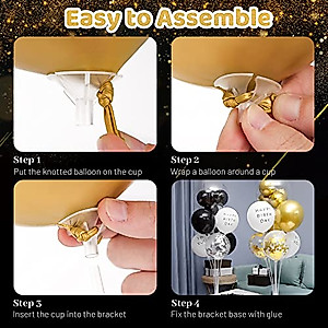 JOYYPOP 6 Sets Balloon Stand Kit, Balloon Sticks with Base Birthday Graduation Party Decorations Wedding