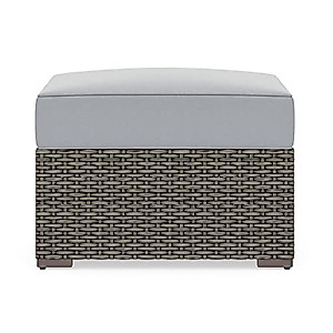 Homestyles Boca Raton Outdoor Ottoman, 1 Seat, Grey