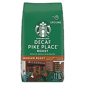 Starbucks Decaf Ground Coffee — Pike Place Roast — 100% Arabica — 1 bag (12 oz.)
