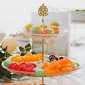 Lucky Will 3 Tier Acrylic Cupcake Stand Dessert Serving Tray for Birthday Tea Afternoon Cake Stand for Kid's Party Supplies Favors Wine Festival