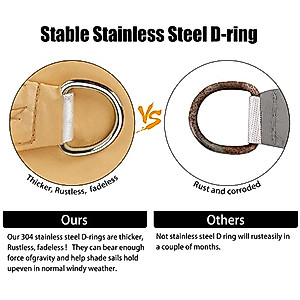 Waterproof Sun Shade Sail 12 x 12 x 12 ft Triangle 98% UV Resistant Canopy Awning Shelter for Outdoor Patio Garden Backyard Carport, Sand