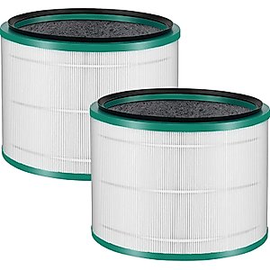 HP02 HEPA Filter Replacement Compatible with Dyson DP01 DP02 DP03, HP00, HP01, HP02, HP03 Air Purifier, Pure Hot + Cool Link Air Purifier Filter, Part # 968125-03 2-Pack