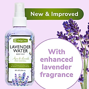 De La Cruz Lavender Water Body Mist - Lavender Spray body mist With Pure Lavender Essential Oil 8 fl oz (236 mL)