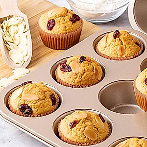 Gifbera Natural Odorless Cupcake Liners Standard Greaseproof Paper Muffin Baking Cups 200-Count, Natural Color