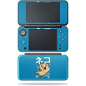MightySkins Carbon Fiber Skin for Nintendo New 2DS XL - Bright Lures | Protective, Durable Textured Carbon Fiber Finish | Easy to Apply, Remove, and Change Styles | Made in The USA (CF-NI2DSXL-Octopus Kawaii)