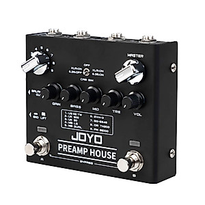 JOYO R-15 Dual Channel Preamp Cabinet Simulation Effect Pedal Bundle with JP-06 Noise Blocker Pedal Power Supply
