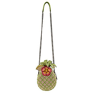 Mary Frances Pineapple Island Beaded Crossbody Novelty Handbag, Multi