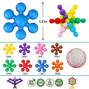 KCLROEO Building Blocks, 320 pcs Educational Building Toys STEM Toys Building Discs Sets Interlocking Solid Plastic for Preschool Kids Boys and Girls, Promotes Fine Motor Skills & Sensory Development