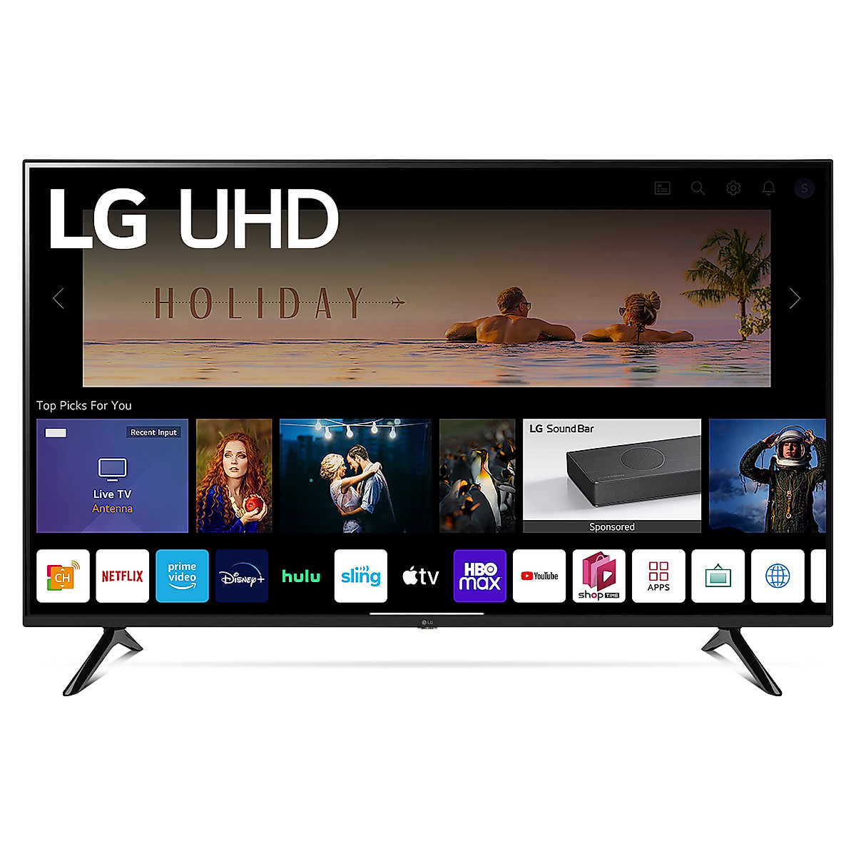 LG 65-Inch Class UQ7570 Series 4K Smart TV, AI-Powered 4K, Cloud Gaming (65UQ7570PUJ, 2022), Black