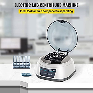 VEVOR Centrifuge Machine, 7000RPM Lab Centrifuge Machine Max. 3286xg RCF Scientific Mini Centrifuge with 2 in 1 Rotor for Lab Hospital College, fits 0.2/0.5/1.5/2mL Tubes, 0.2/0.5mL Adapters Included