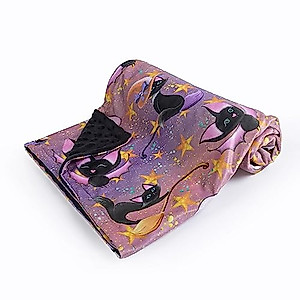 Donsonny Baby Blanket for Boys Girls Soft Minky with Double Layer Dotted Backing, Halloween Printed 30 x 40 Inch Receiving Blanket (Halloween bat)
