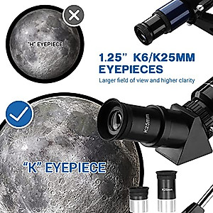 ESSLNB Beginner Telescope for Kids and Children 70mm Astronomical Refractor Telescopes Multi-Fully Coated Kids Telescope with Tripod