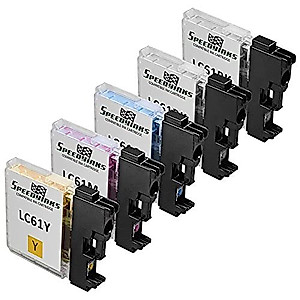Speedy Inks - 4 Pack Compatible LC61Bk Black Ink cartridge. (LC61 Series) for use in DCP-165c, DCP-375CW, DCP-385CW, DCP-395CN, DCP-585CW, DCP-J125, DCP-J140W, MFC-250C, MFC-255CW, MFC-290C, MFC-295CN, MFC-490CW, MFC-495CW, MFC-5490CN, MFC-5895cw, MFC-790