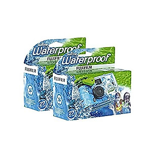 Fujifilm Disposable QuickSnap Waterproof Pool Underwater 35mm Camera, Pack of 2