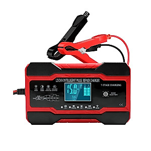 AOCISKA 8-Amp Car Battery Charger,12V and 24V Fully Automatic Smart Battery Charger,Battery Desulfator with Temperature, Trickle Charger for Car Truck Motorcycle Lawn Mower Boat