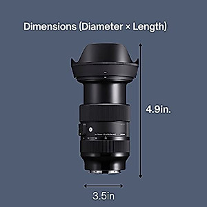 Sigma 24-70mm f/2.8 DG DN Art Zoom Full Frame Compatible with Sony E-Mount Lens with LaCie Rugged Mini 1TB Hard Drive and 64GB SD Card Bundle (3 Items)