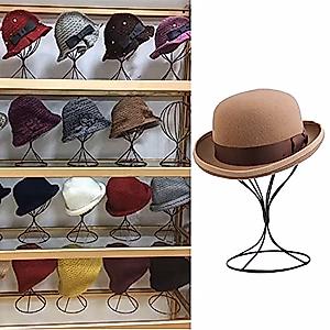 A-SZCXTOP Metal Wig Stand Holder Hat Stand Display, 12.6inch Stable Sturdy Wig Head Holder, Durable Hat Holder Storage Stand, Freestanding Wig Stand for Decoration Display Storage-Black