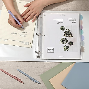 Mr. Pen- Clear Sheet Protectors with Binder Tabs, 8 Tabs, 2 Sets, Clear Binder Sheet Protectors, Clear Plastic Dividers for 3 Ring Binder, Insertable Index Page Divider Multicolor Tabs