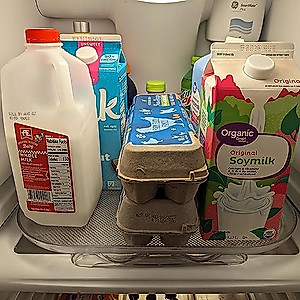 Fridge Turntable Organiser Kitchen Food Storage Tray Transparent Square 360°Rotatable Shelf Space Organizer Tray Countertop Spice Organiser for Cabinet Table Pantry Kitchen Countertop