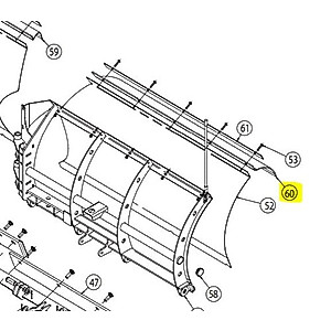 SnowDogg Part # 16120172 - VX85 Poly Passenger Side Deflector