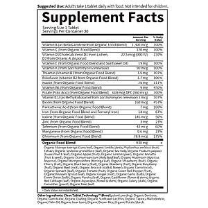 Garden of Life Organics Prenatal Vitamin: Folate for Energy & Healthy Fetal Development, Non-constipating Iron, Vitamin C, B6, B12, D3 – Organic, Non-GMO, Gluten-Free, Vegan, 30 Day Supply