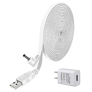 PowGrow Power Charger Adapter Compatible with Stick Up Cam Battery and Spotlight Cam Battery, 30ft/9m Power Charge Cable to Power Security Camera Continuously, 1-Pack