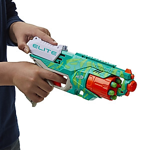 NERF Elite Disruptor Dynamic Green Dart Blaster, Rotating Drum, Slam Fire, Outdoor Toys, Easter Gifts for Kids, Ages 8+ (Amazon Exclusive)