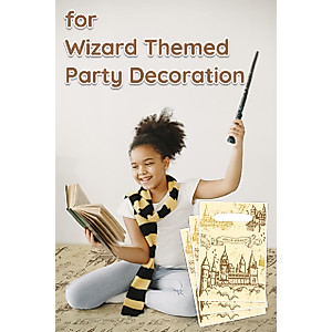 Vusnud 50Pcs Wizard Themed Candy Goodie Treat Plastic Bags for Wizard Themed Birthday Baby Shower Party Decorations