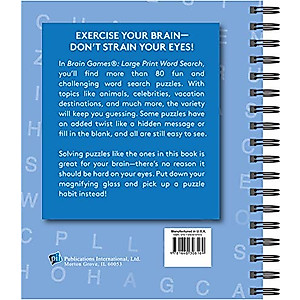 Brain Games - Word Search Large Print (Blue)