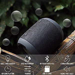 Bluetooth Speakers, 20W Portable Speaker Loud Stereo Sound, Rich Bass IPX6 Waterproof, 16 Hour Playtime, Built-in Mic, Wireless Speaker with TF, AUX, FM for Shower, Pool, Party, Travel, Outdoors