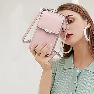 myfriday Small Wallet for Women PU Leather Phone Checkbook Organizer Zipper Coin Purse