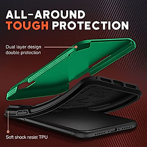 NTG Shockproof Designed for iPhone XR Case [2 Layer Structure Protection] [Military Grade Anti-Drop] Lightweight Shockproof Protective Phone Case for iPhone XR 6.1 inch, Forest Green