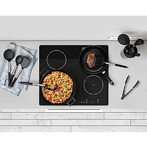 MUSENTIAL 20-Piece Kitchen Utensil Set with Holder, BPA-Free Silicone and Stainless Steel Handle, Non-Stick and Heat Resistant Cooking Spatula Utensil Set (Black/Silver)