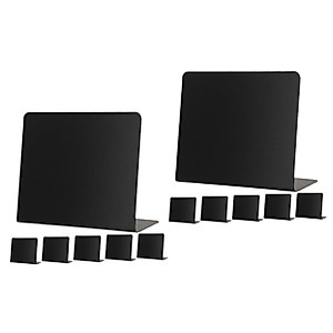 STOBOK 12 Pcs Desk Board Writing Pad Buffet Labels Writing Board Photo Stands Table Board Reusable Chalkboard Miniature Price List Food Card Small Blackboard PVC