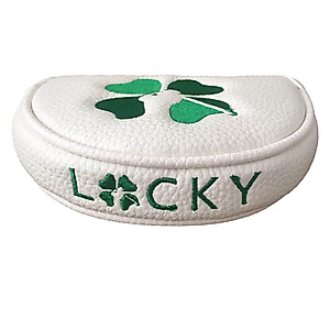 Lucky Golf Black Mallet Putter - Material: 431 Stainless Steel Casting - Loft: 3.5 Degrees - Lie: 72 Degrees - Finished Weight: 350 Grams - Length: 35 inches - Authentic Lucky Golf Rubber Grips