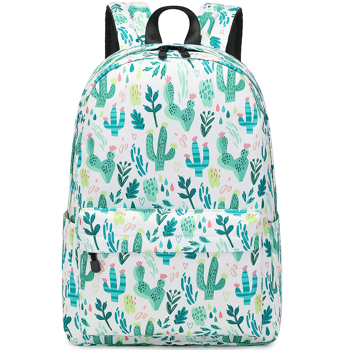 MIRLEWAIY 15.7 inch Kids Travel Backpack for School Girls Elementary, Cactus