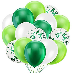 80 PCS St. Patrick's Day Party Decoration Balloons Confetti Balloons Set - Shamrock Balloons Clover Decor Balloons for Saint Patty's Day Irish Party Decorations Supplies